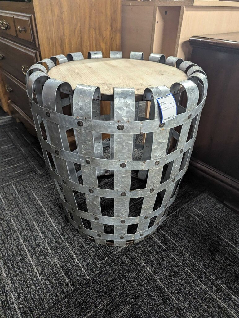 Galvanized Side Table