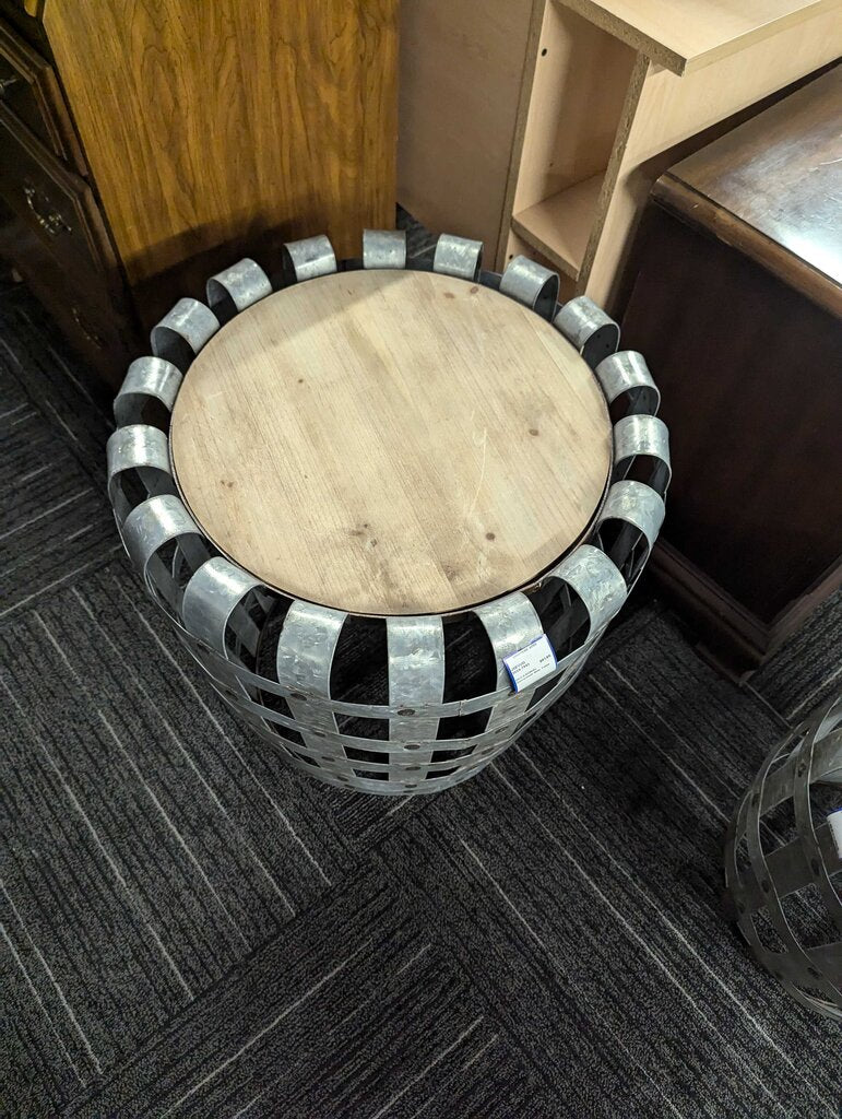 Galvanized Side Table